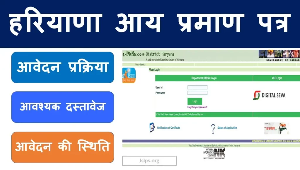  2023 Income Certificate Haryana 